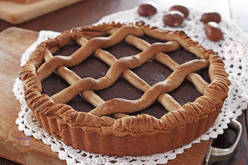 CROSTATA CASTAGNE E CIOCCOLATO ricetta facile autunnale