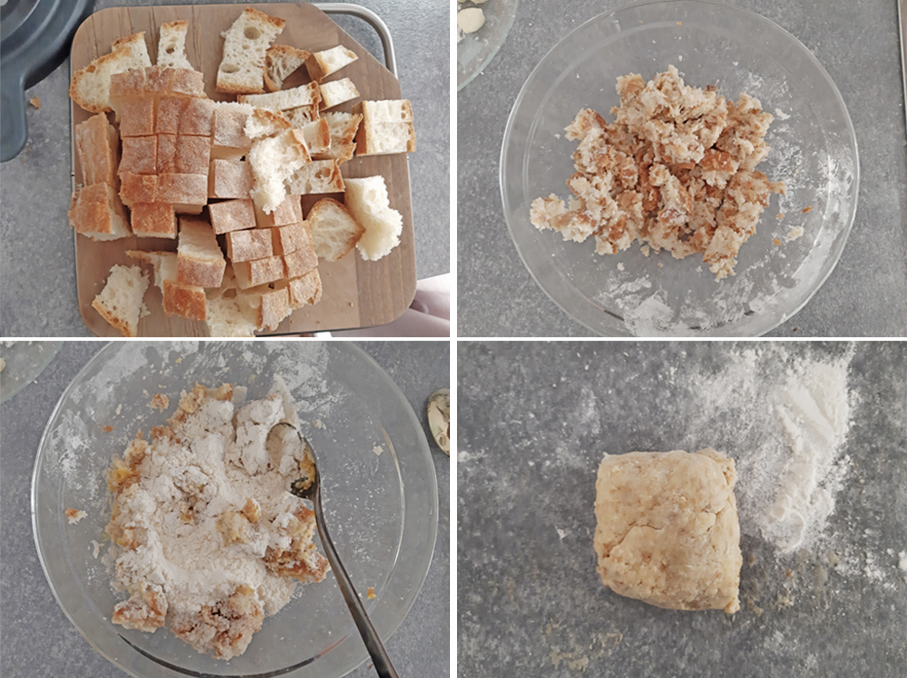 GNOCCHI DI PANE RAFFERMO ricetta economica pane