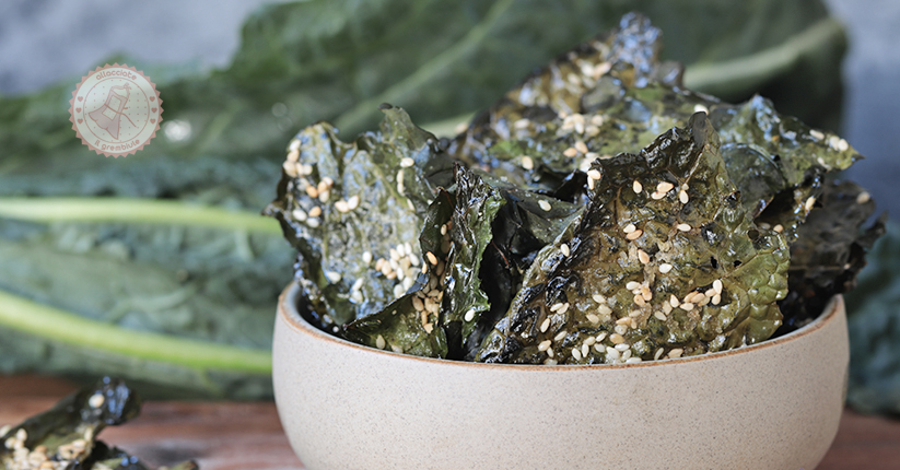 CHIPS DI CAVOLO NERO CROCCANTI ricetta facile snack sano