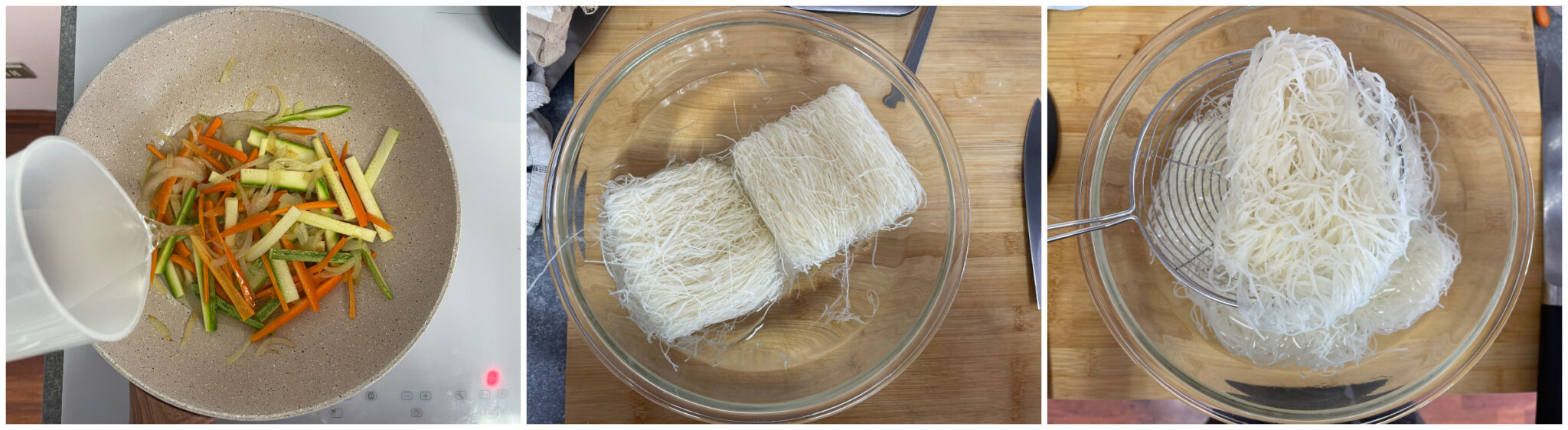 SPAGHETTI DI RISO ALLE VERDURE con salsa di soia ricetta facile