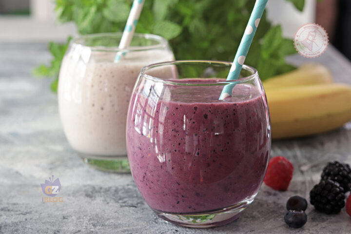 Frullato di frutta fresca con latte ricetta facile veloce ed estiva