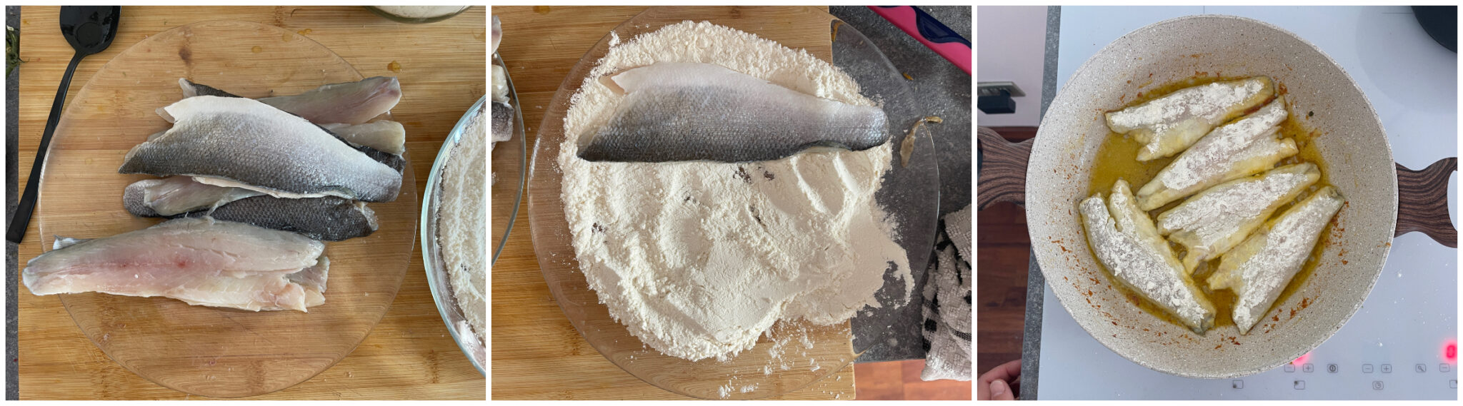 Filetti di branzino alla mediterranea con pesce fresco o surgelato