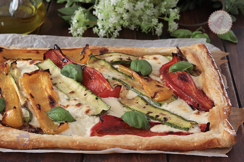 Torta con verdure grigliate e stracchino ricetta facile estiva