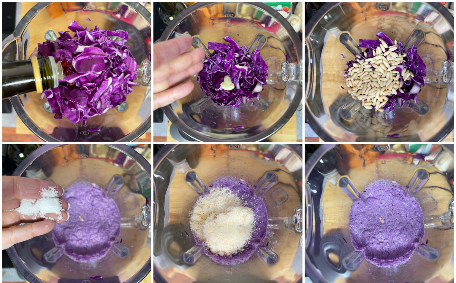 Pasta al pesto di cavolo viola ricetta facile e veloce pronta in 10 minuti