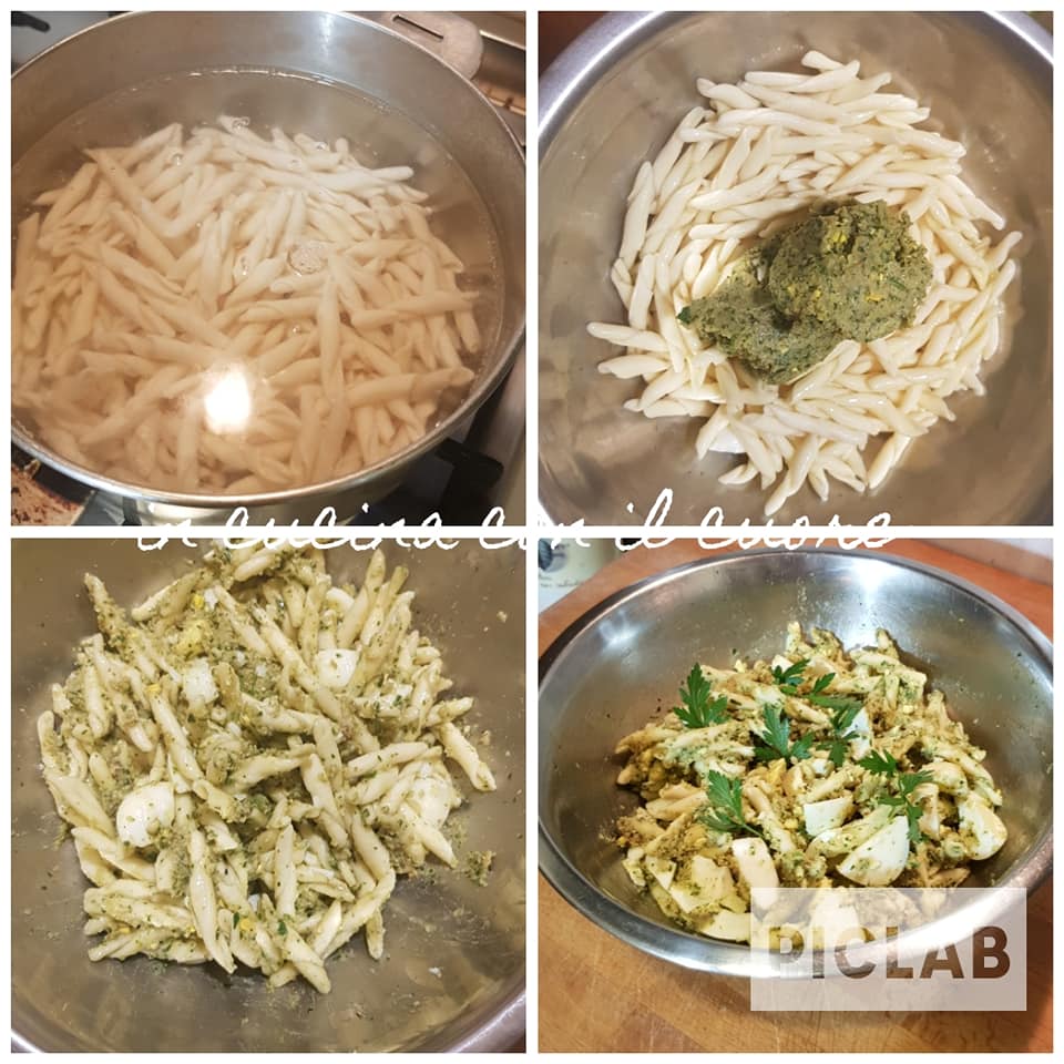 Insalata Fredda di Fricelli alla Salsa Verde e Uova Sode: Primo Piatto ...