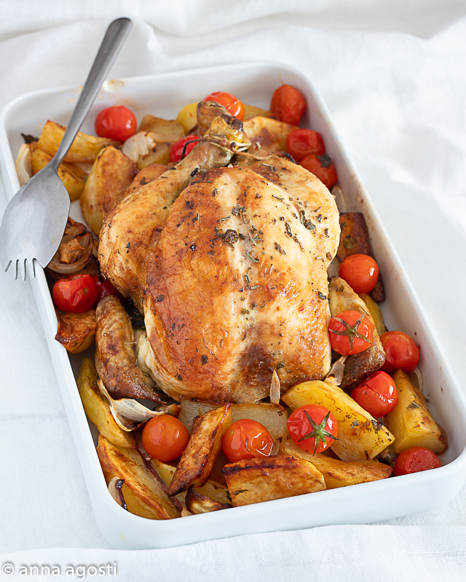 Pollo al limone al forno