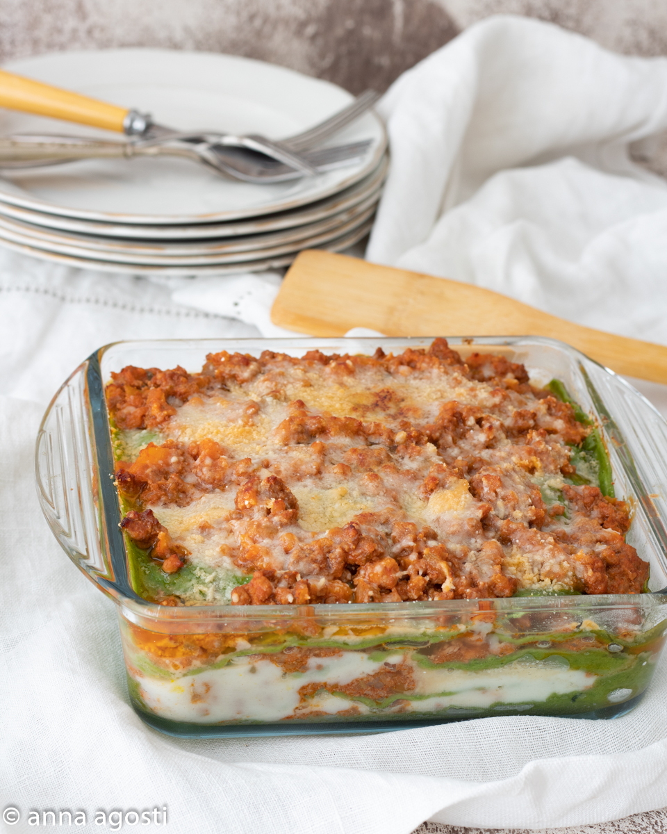 Lasagne verdi alla Bolognese cucina Italiana piatto tipico