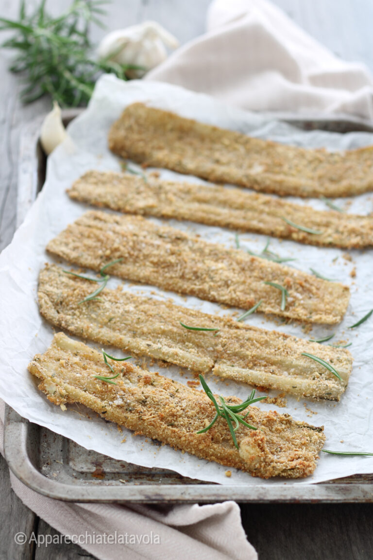 RICETTA COSTE GRATINATE AL FORNO, un contorno di verdura gustoso