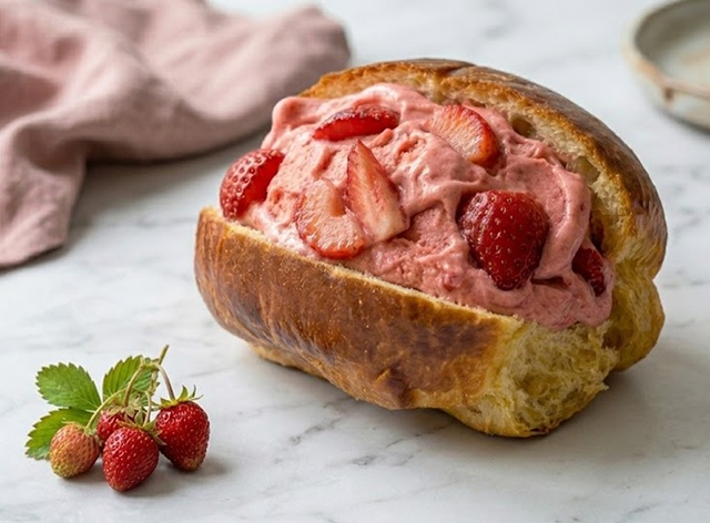 Brioche Sofficissime con Gelato e Fragole: la ricetta effetto nuvola ...