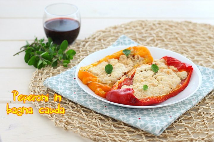 Peperoni al forno alla bagna cauda - contorni con le verdure - di Milena