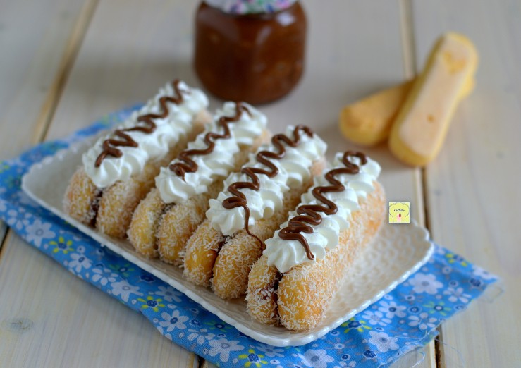 Pasticcini Nutella e Panna senza cottura facili pronti in pochi minuti