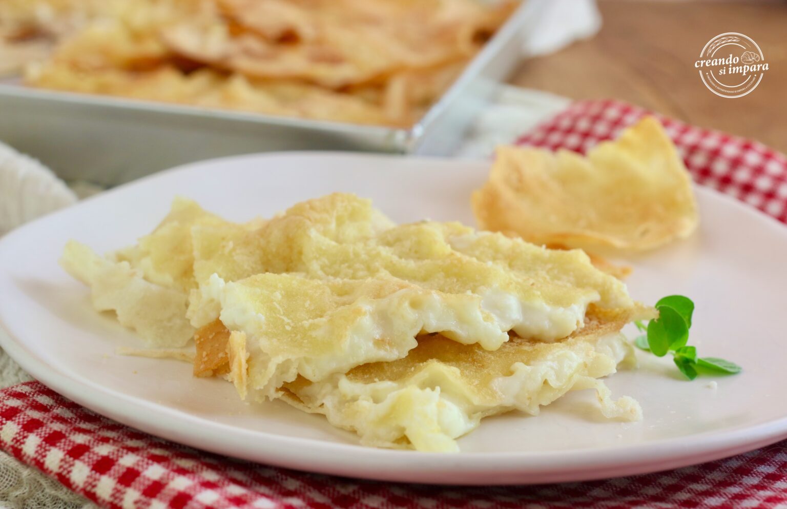pane carasau con stracchino al forno - creando si impara