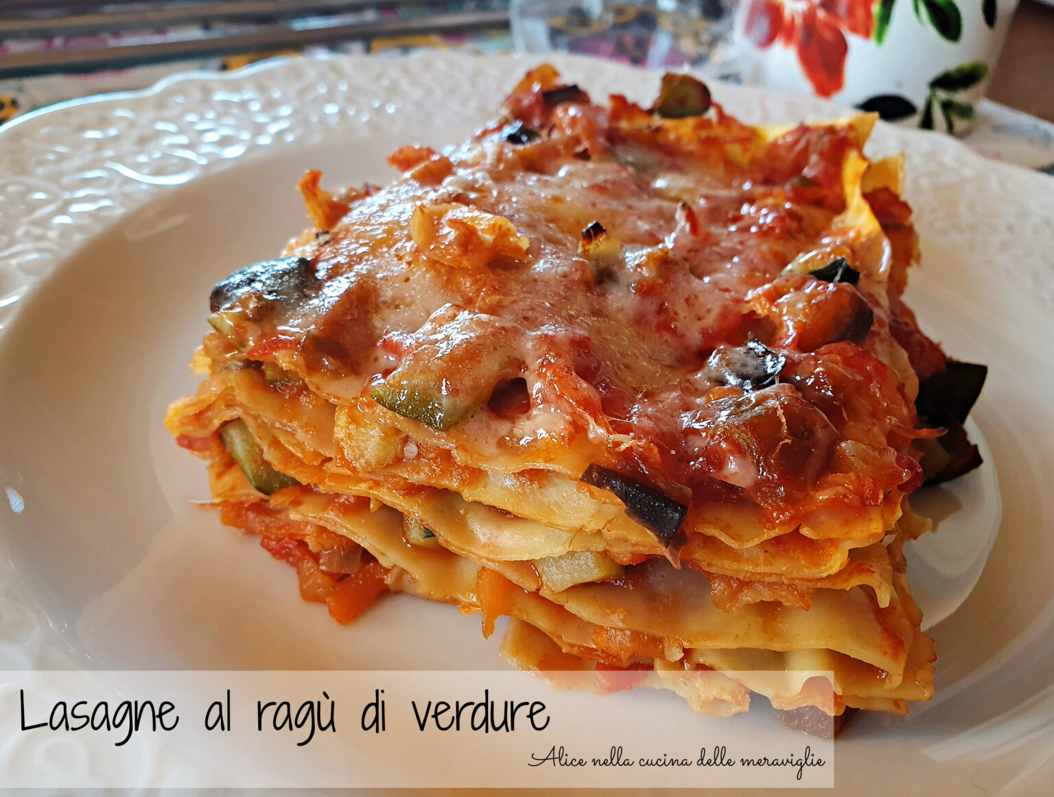 Lasagne al ragù di verdure, ricetta primo piatto vegetariano (senza ...