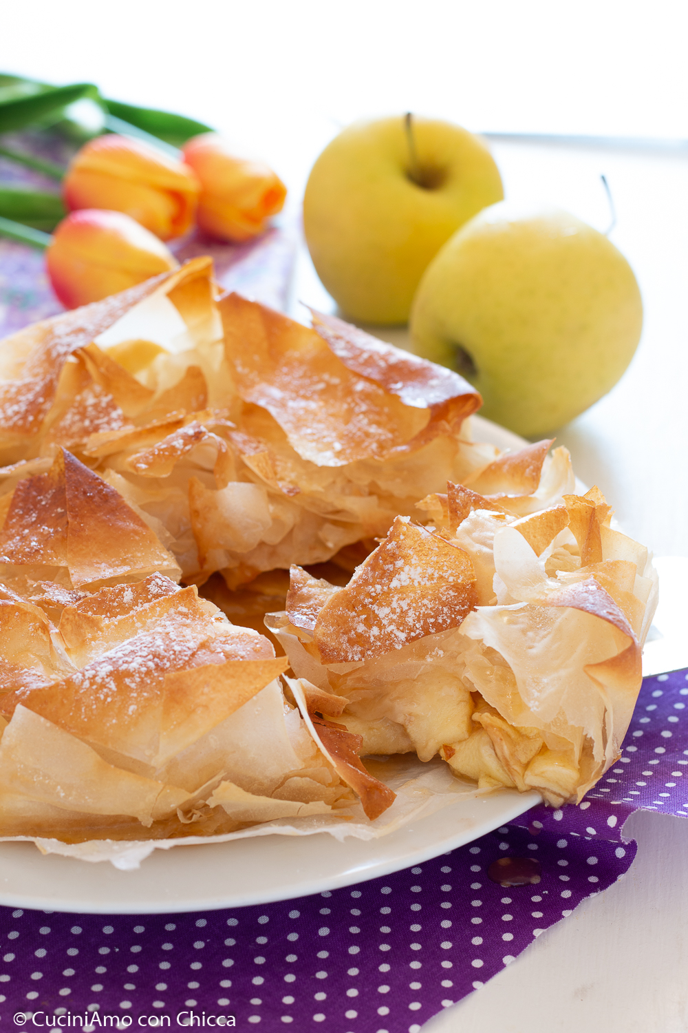 Torta di mele croccante con pasta fillo Ricetta facile e veloce