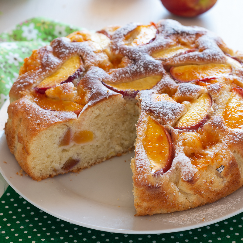 Torta di pesche velocissima