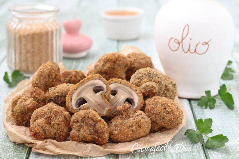 FUNGHI CROCCANTI AL FORNO impanati