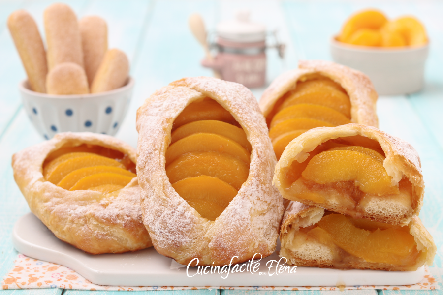 SFOGLIATINE ALLE PESCHE e marmellata ricetta veloce