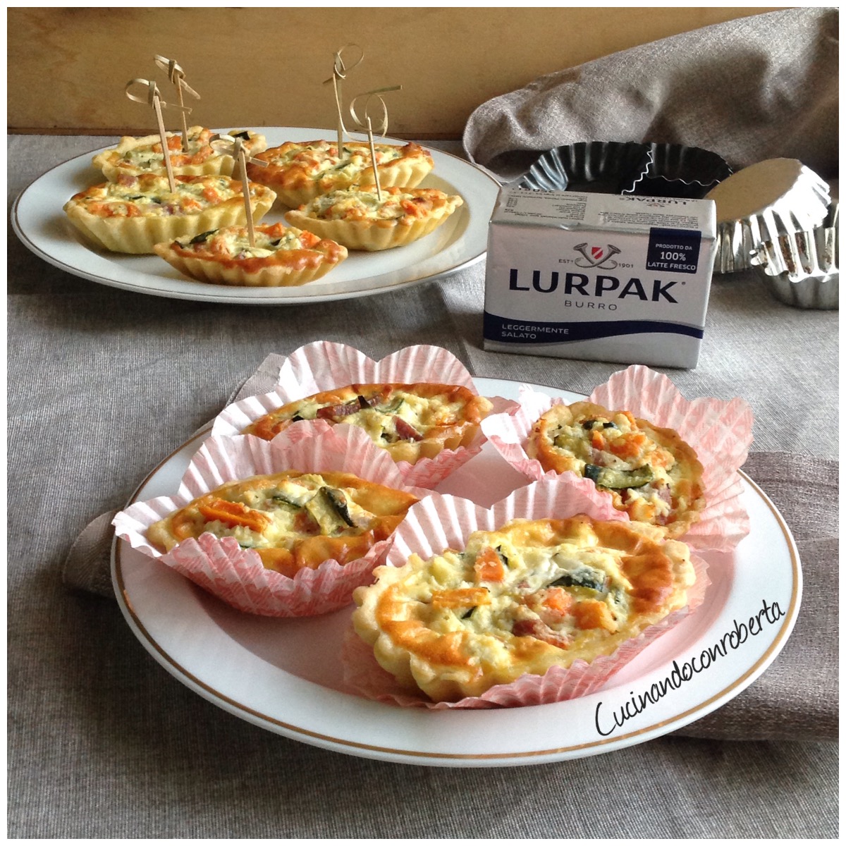 Tartellette salate con verdure - Cucinando con Roberta ...