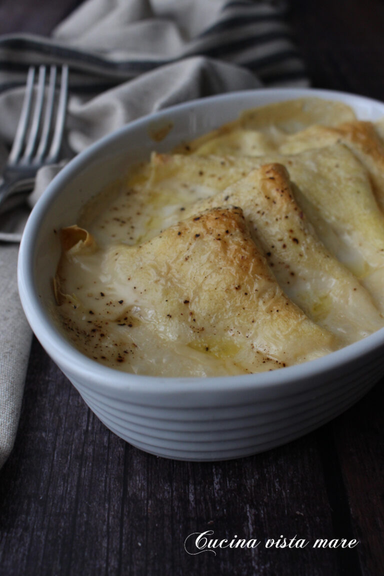 Crespelle alla valdostana - Cucina vista mare