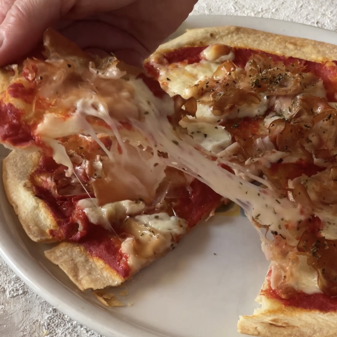 PIZZA CON PIADINA ricetta piadipizza piada pizza ricetta pizza veloce