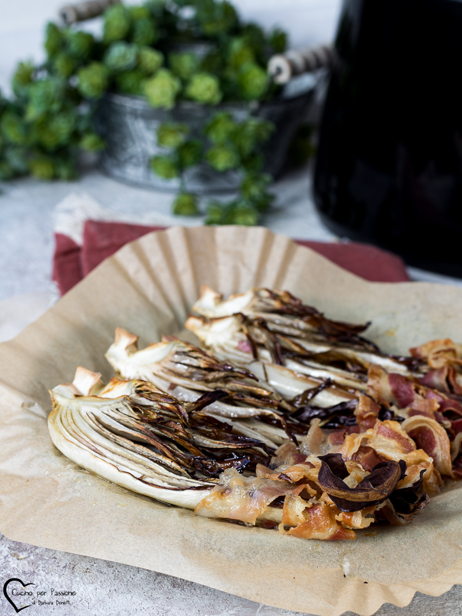 radicchio con pancetta in friggitrice ad aria ricetta cottura in airfryer