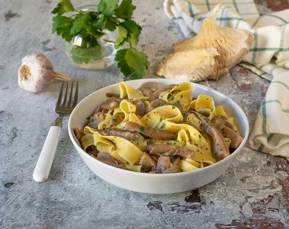 Pasta ai funghi pleurotus