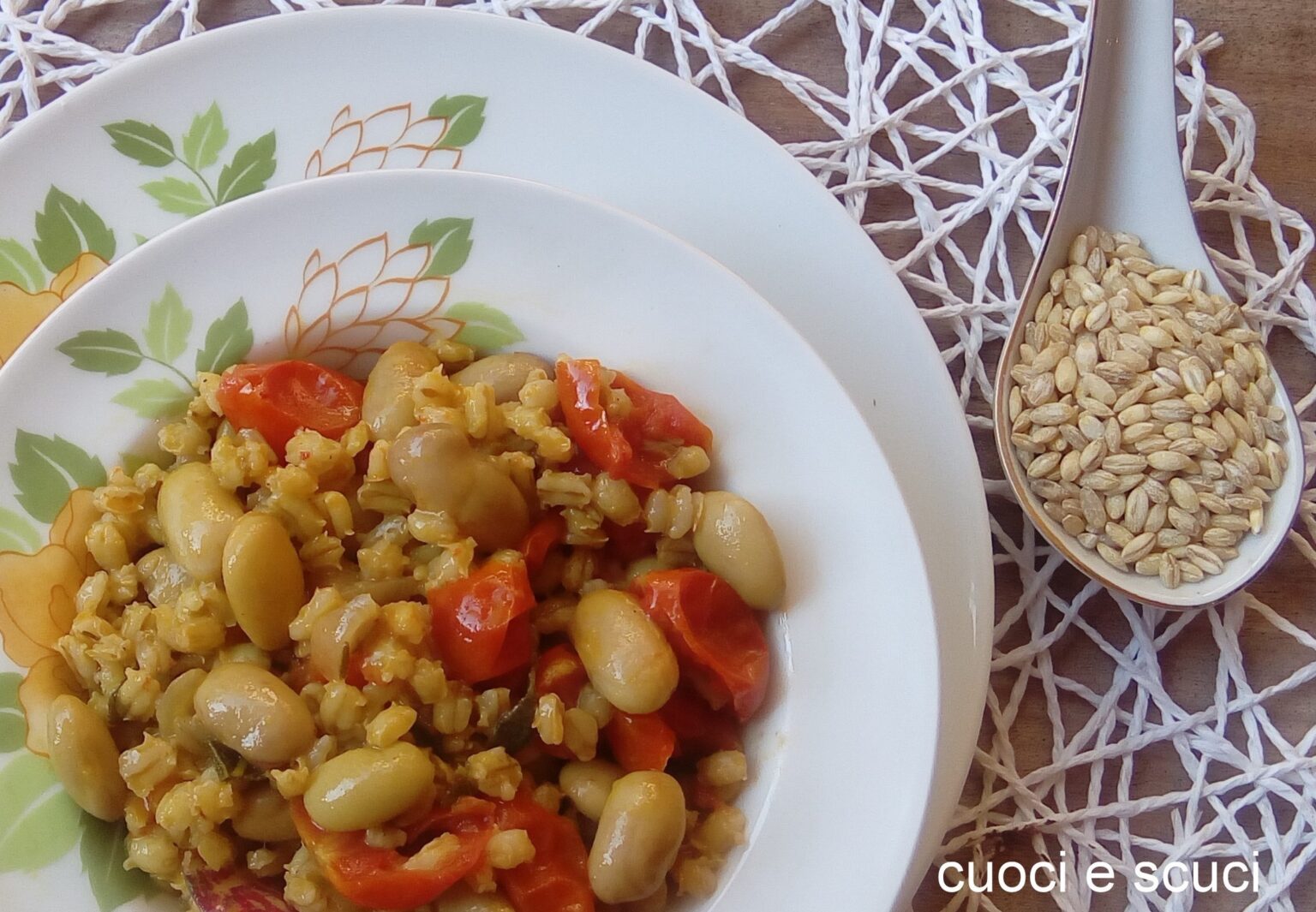 Orzo perlato e fagioli borlotti freschi – Cuoci e Scuci