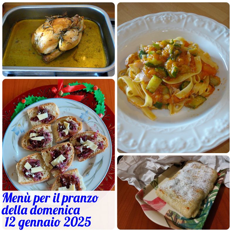 Menù pranzo della domenica 12 gennaio 2025 - Cuor di pastiera