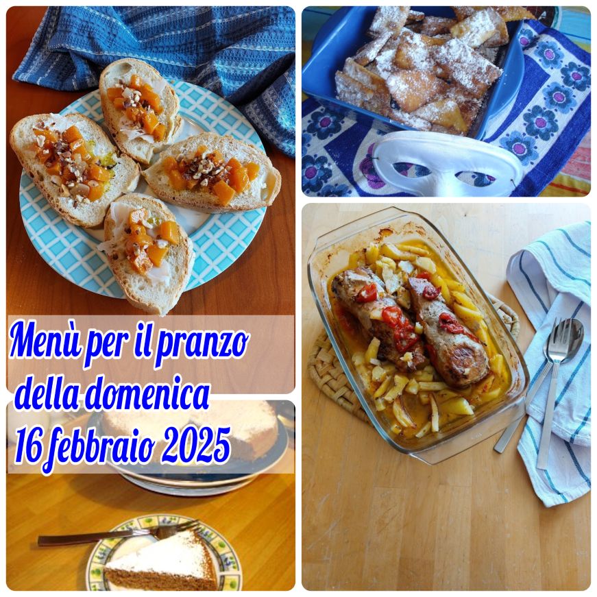 Menù pranzo della domenica 16 febbraio 2025 - Cuor di pastiera