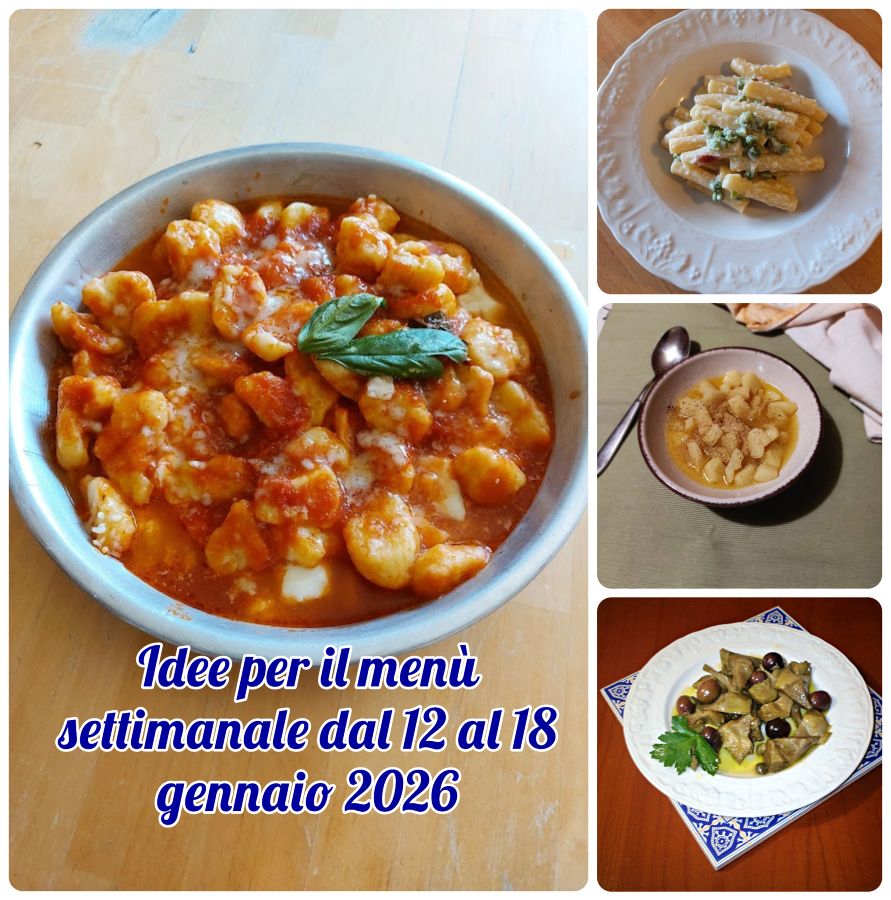 Idee per il menù settimanale dal 12 al 18 gennaio 2026 | Cuor di pastiera