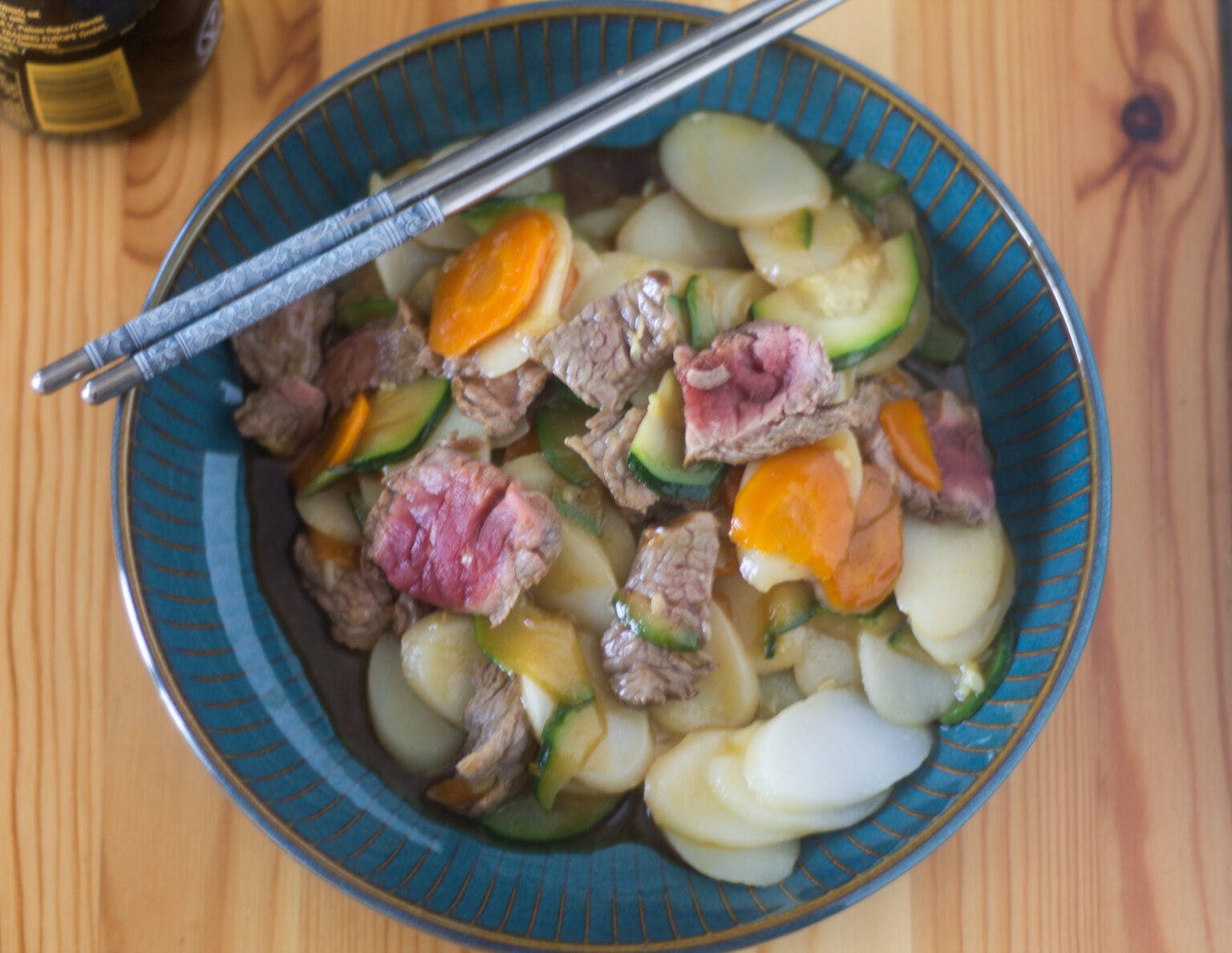 Gnocchi di riso con straccetti di manzo - UN PAPA' AI FORNELLI