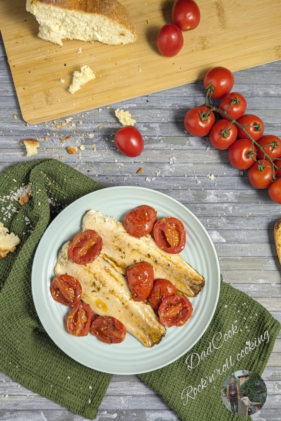 Cefalo in padella con pomodorini - UN PAPA' AI FORNELLI