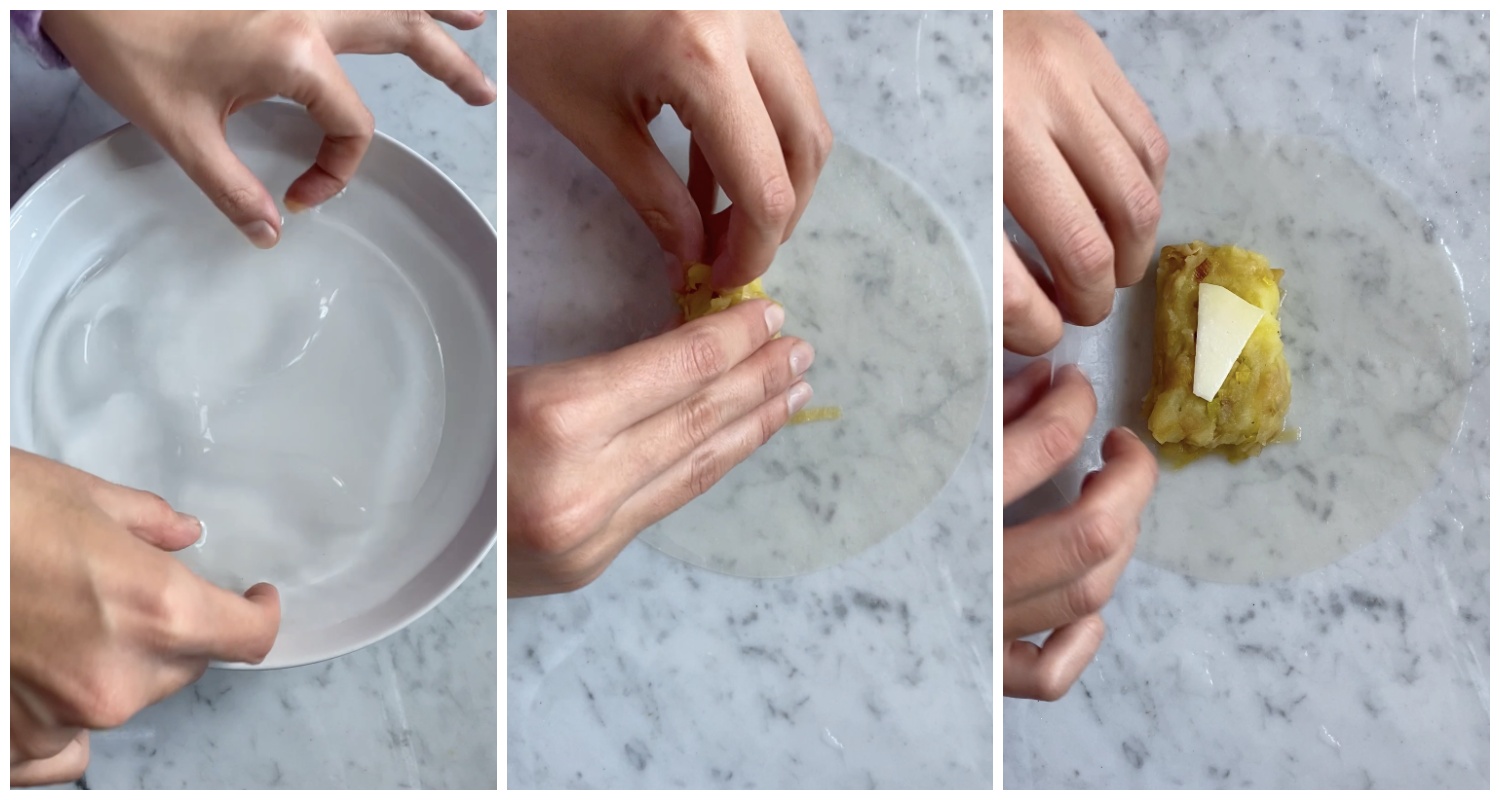 Involtini con fogli di riso - Diletta Secco