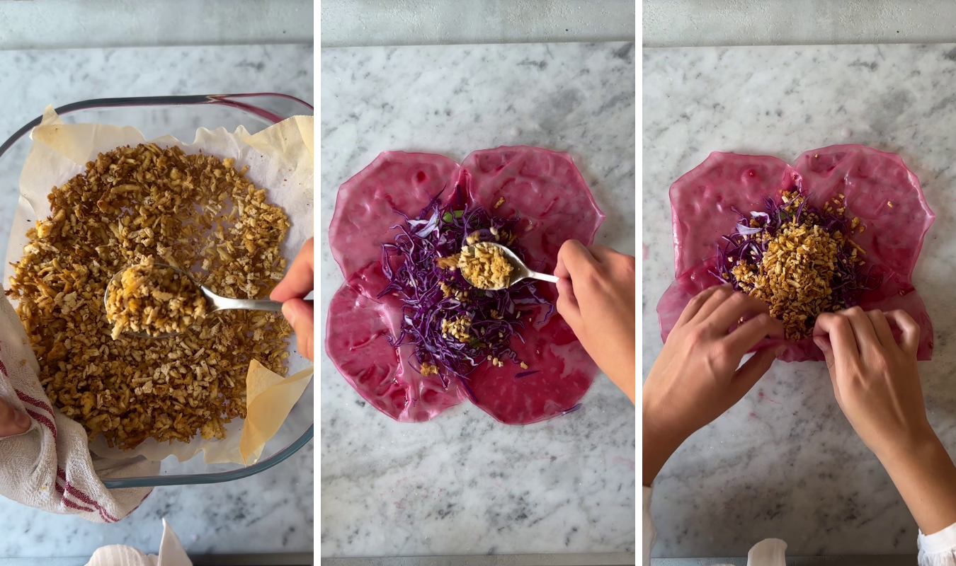 Involtini con fogli di riso croccanti - Diletta Secco