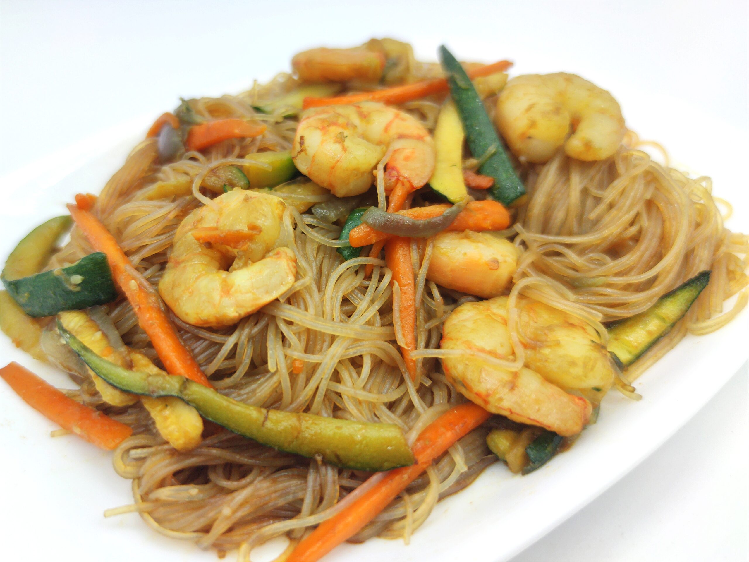 Spaghetti di riso con gamberi - esplosionedigusto