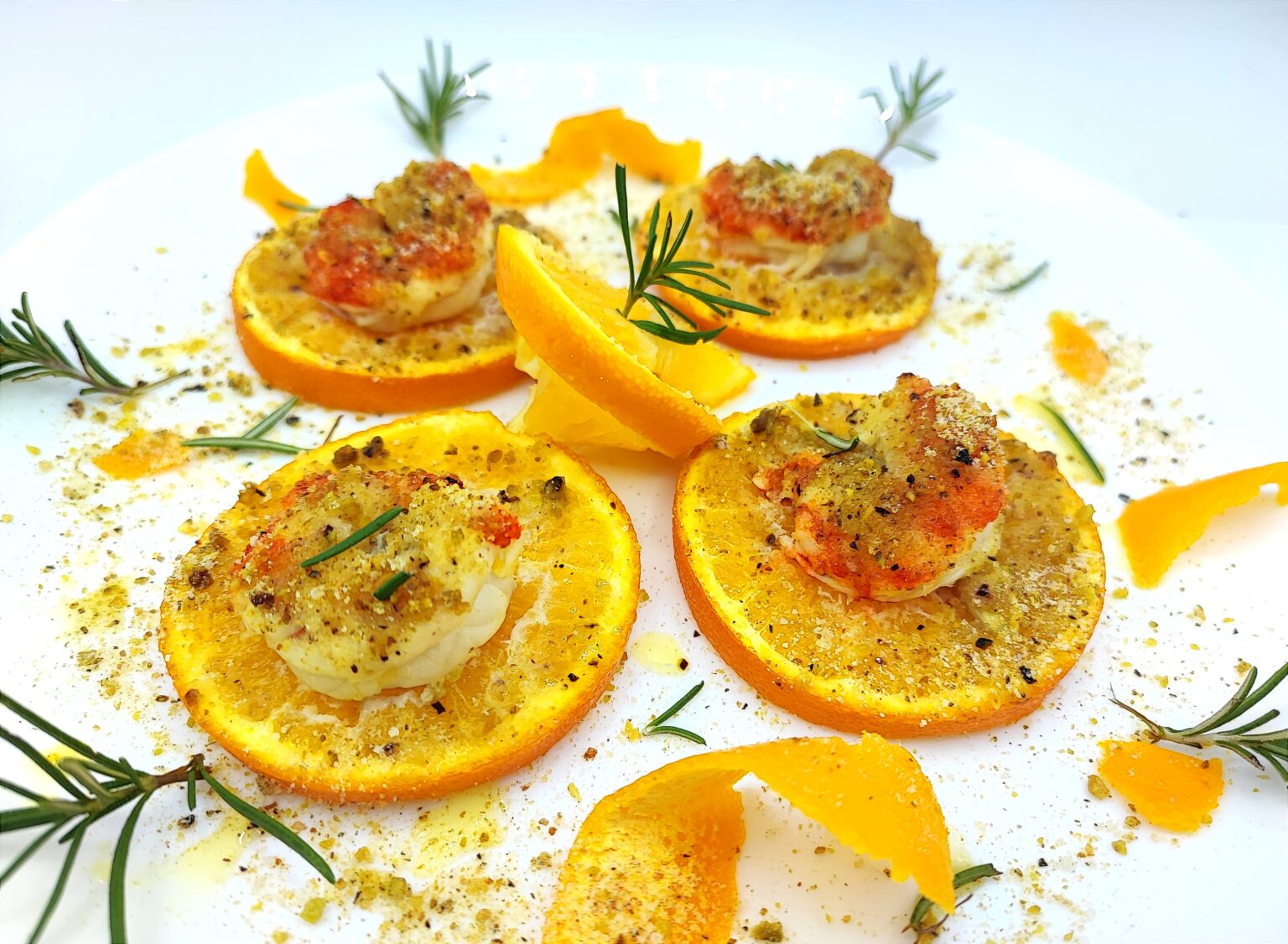 Gamberi gratinati all'arancia - esplosionedigusto
