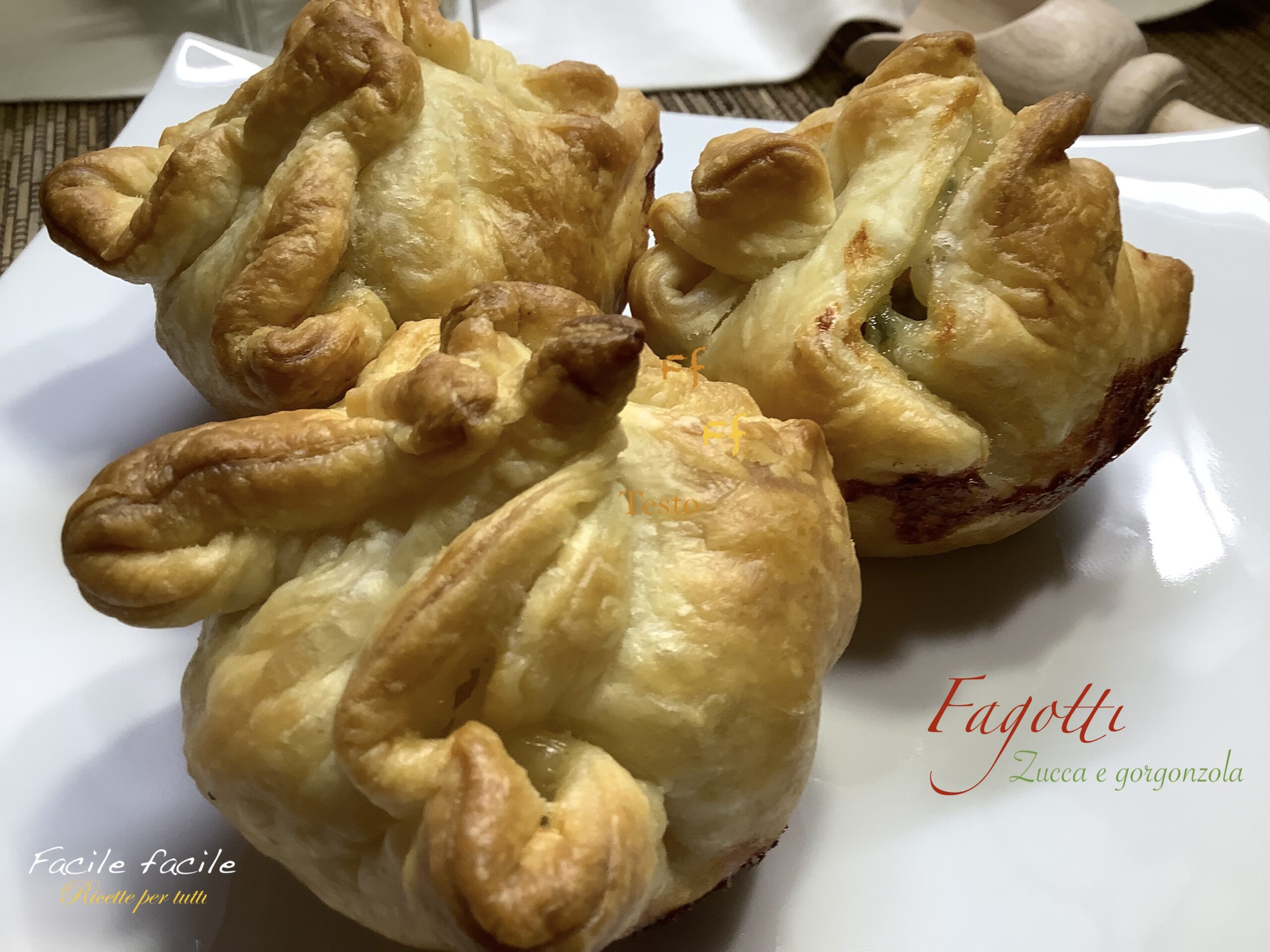 Fagotti con zucca e gorgonzola - Facilefacile