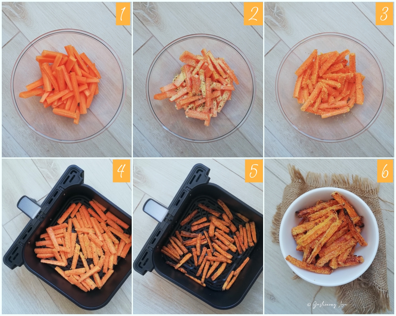 Stick di carote in friggitrice ad aria pronti in 15 minuti - GASTRONOMY ...