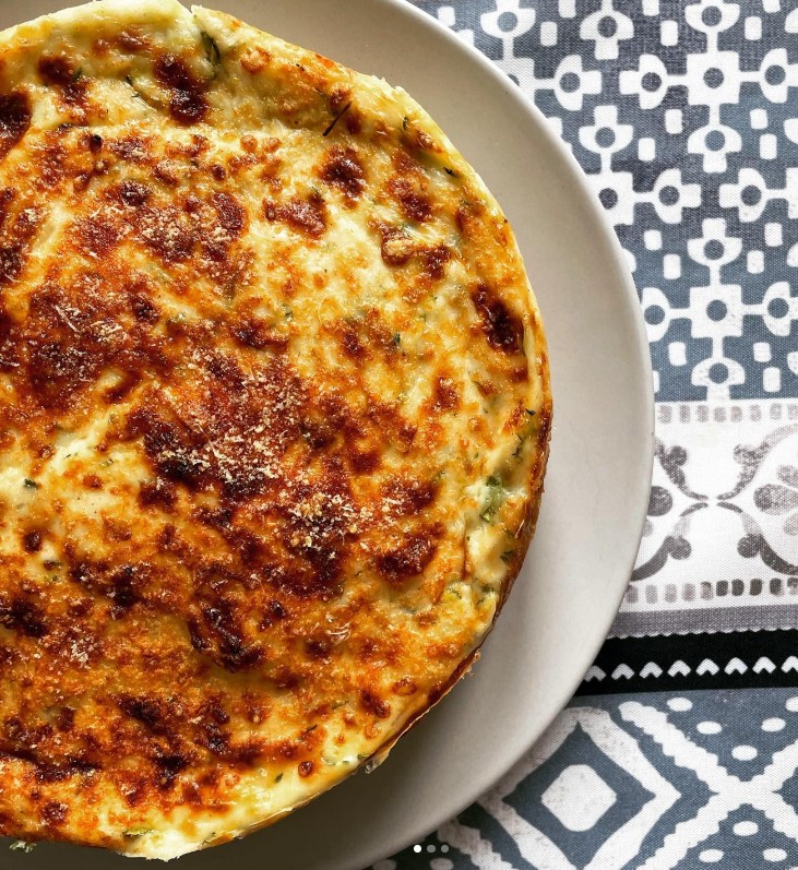 Torta di crespelle alla curcuma con zucchine - Gessi_in_Cucina
