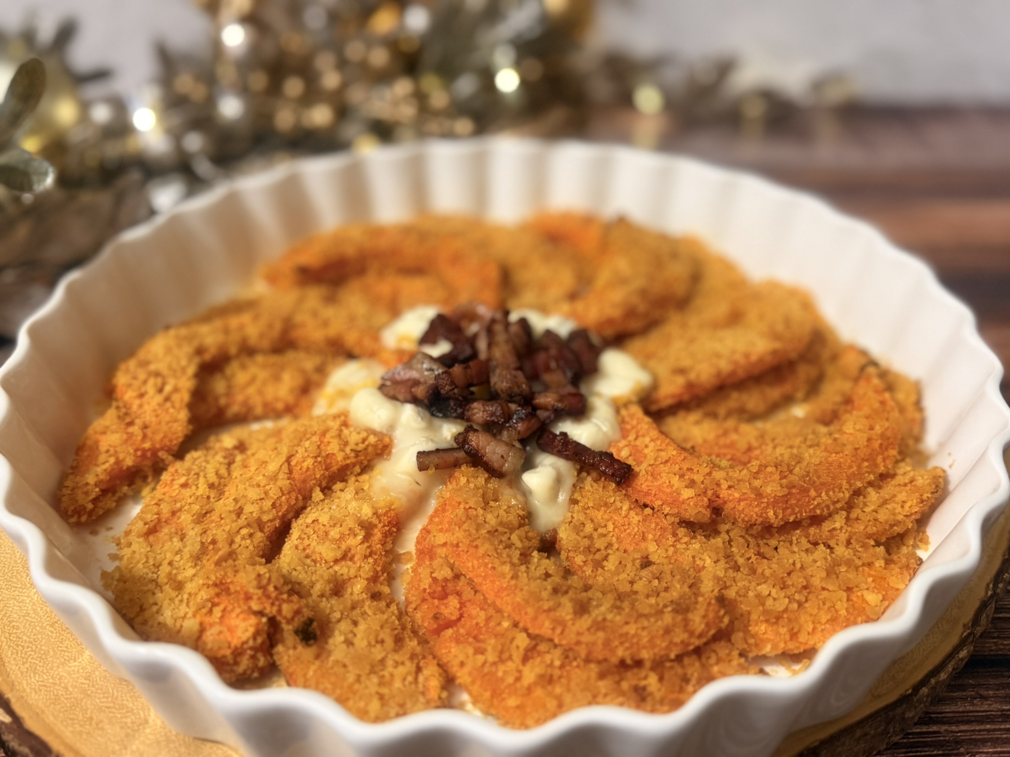 ZUCCA AL FORNO CON GORGONZOLA E PANCETTA CROCCANTE - Blog di ...