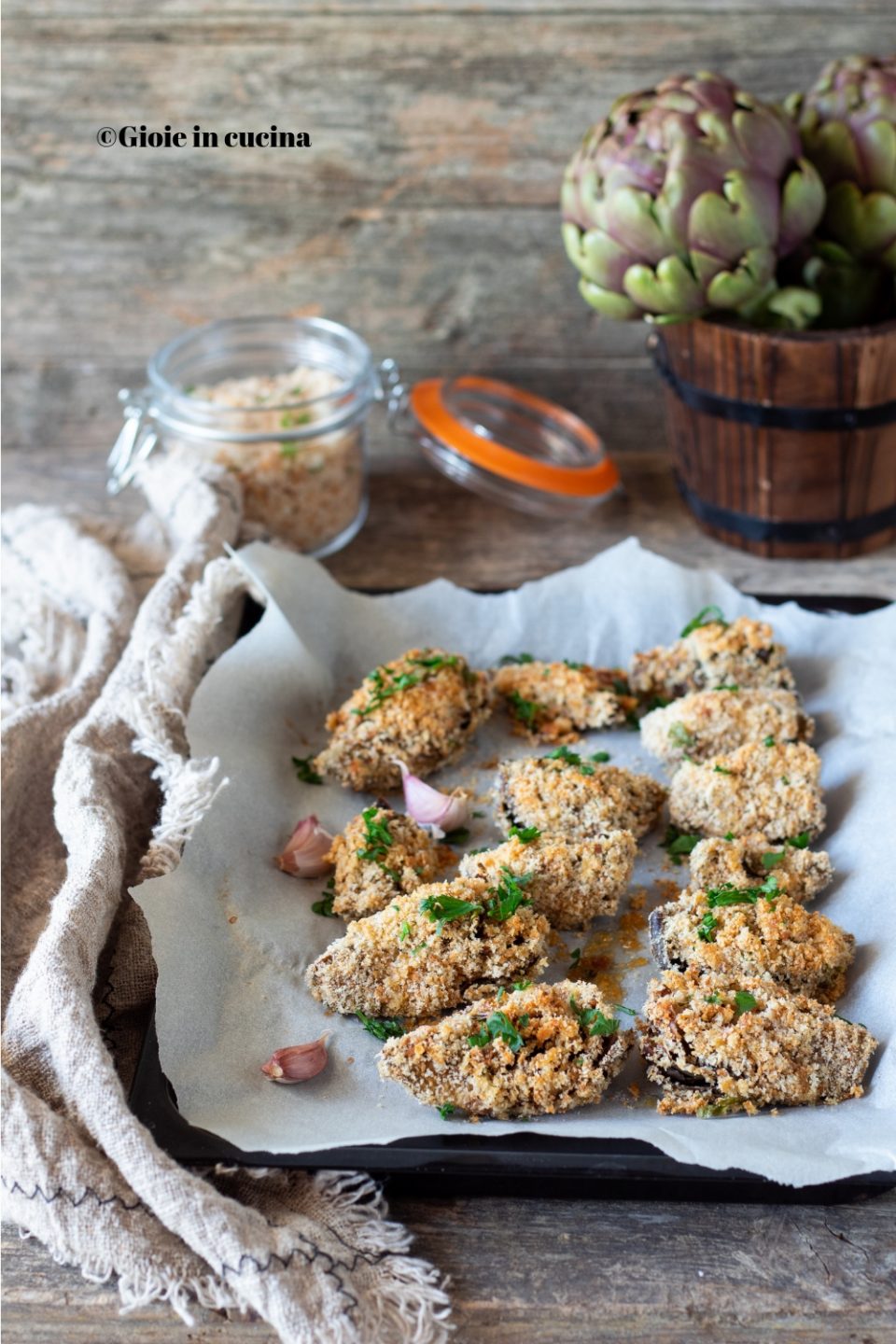 Spicchi di carciofi gratinati al forno - Gioie In Cucina