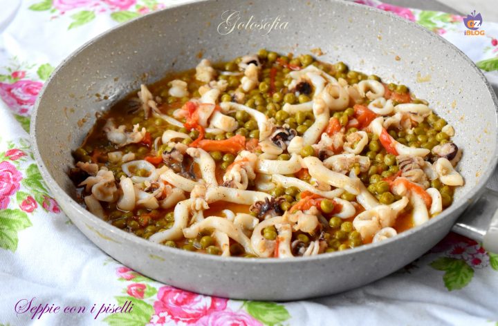 Seppie con i piselli-ricetta semplice, veloce e gustosissima
