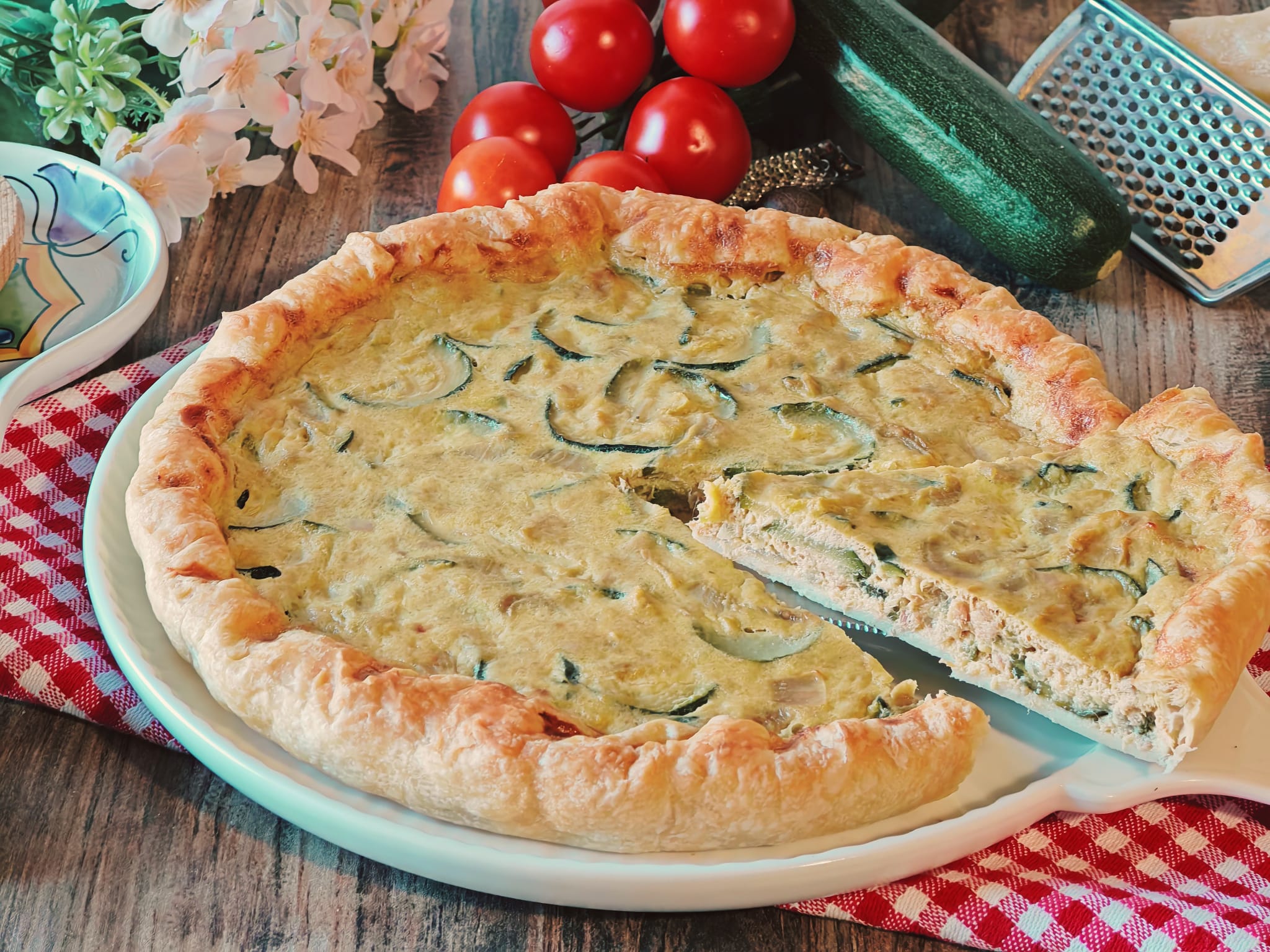 Torta salata zucchine e tonno - Gusto Amore e Fantasie di Angie