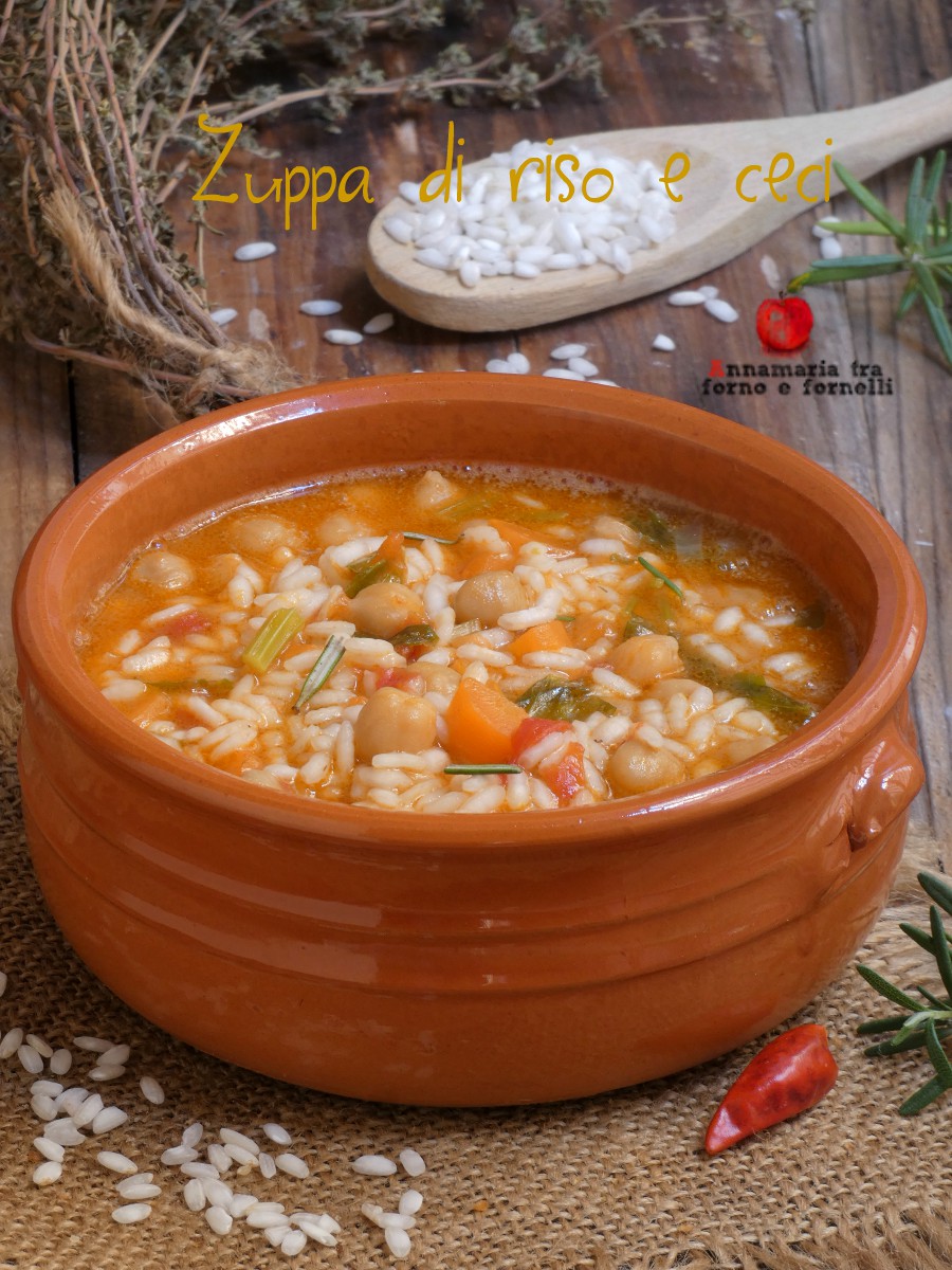 Zuppa di riso e ceci un comfort food economico ma buonissimo