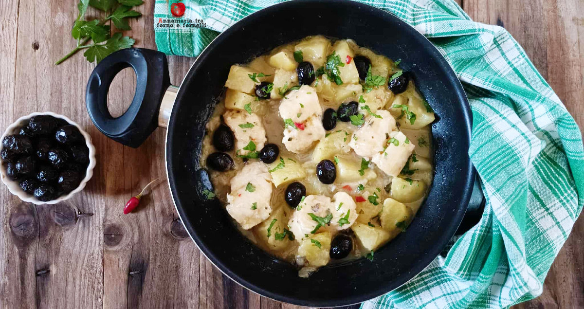 Baccalà con patate e olive - Annamaria tra forno e fornelli