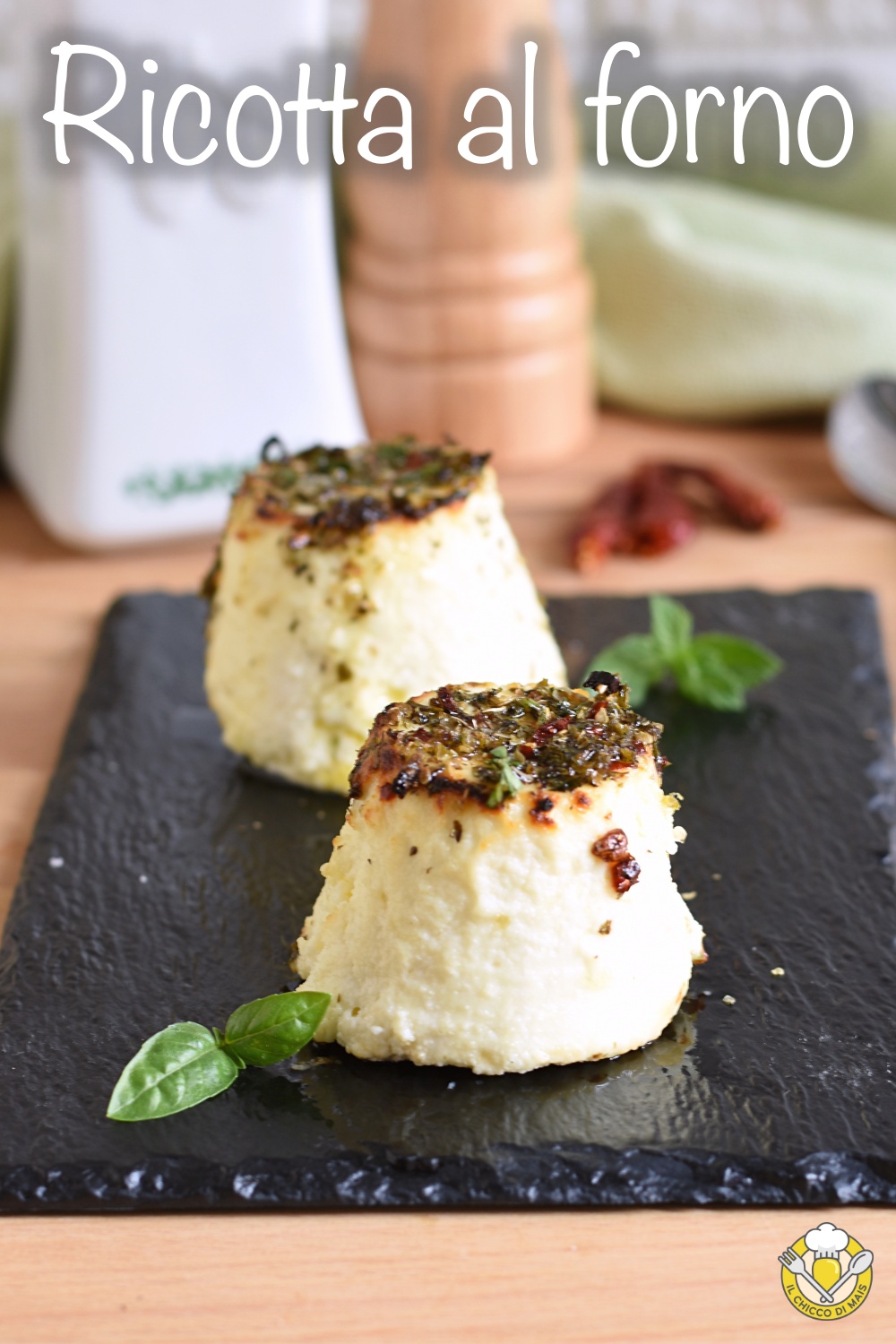 Ricotta al forno con erbe e spezie: ricetta LIGHT ed economica, 150 Kcal