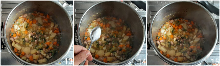 Minestrone in pentola a pressione con verdure e legumi: dosi, tempi