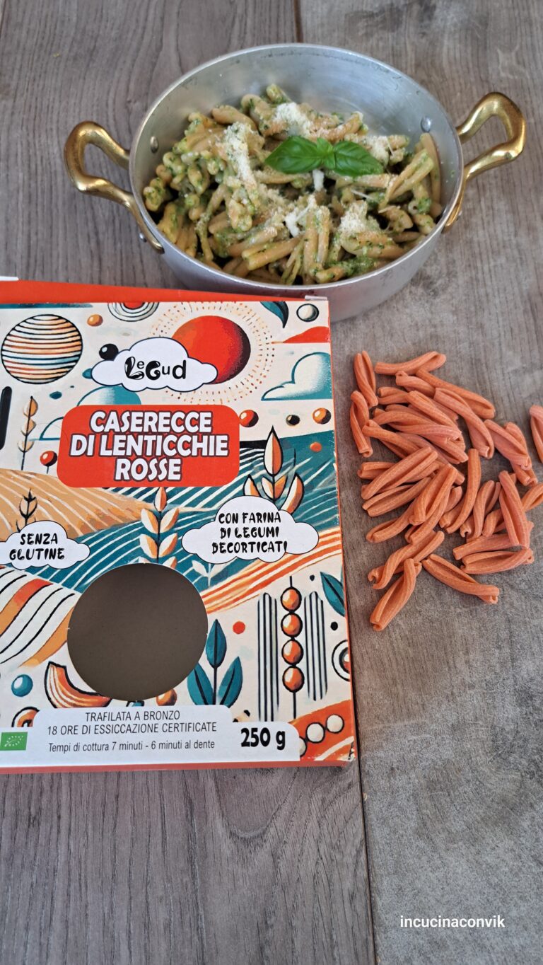 Casarecce di lenticchie rosse al pesto di basilico - Blog di incucinaconvik