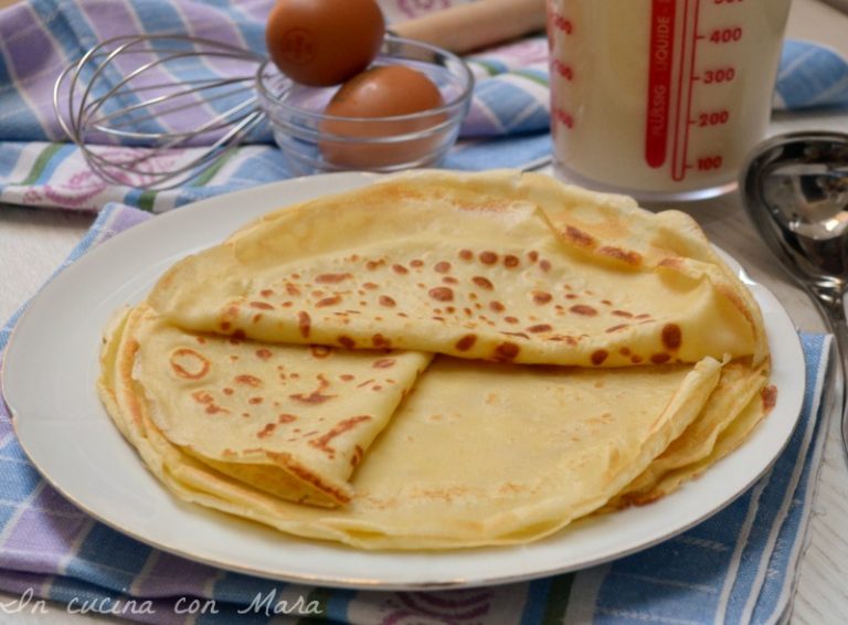 CRESPELLE O CREPES preparazione di base per piatti dolci o salati