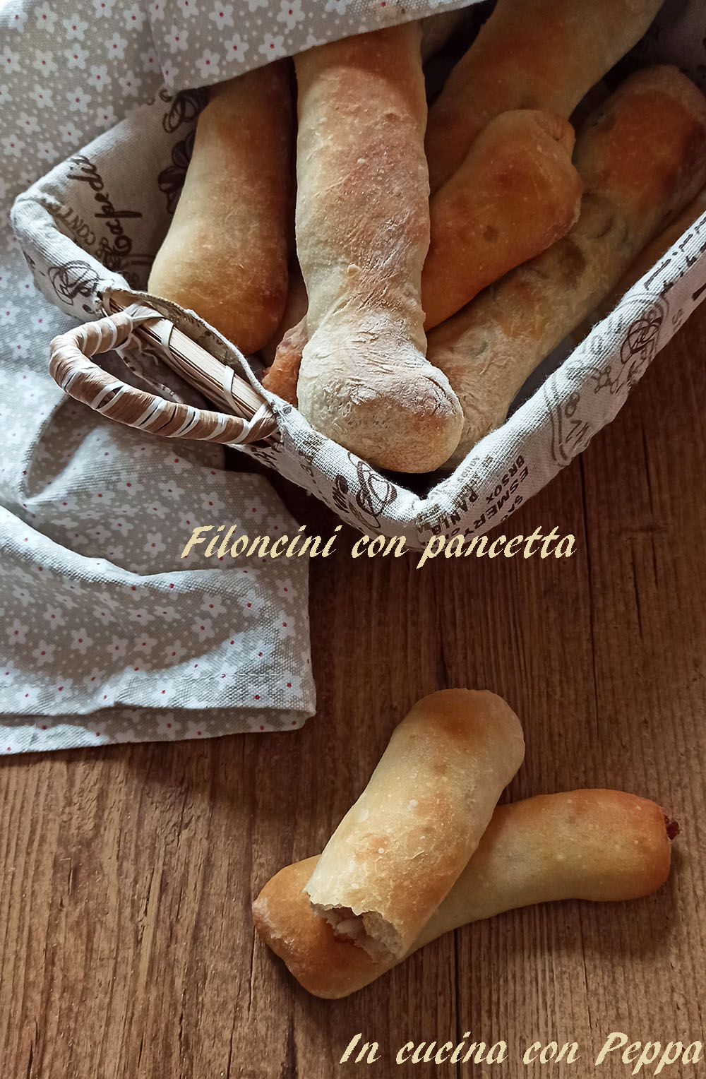 Filoncini di pane con pancetta - In cucina con Peppa
